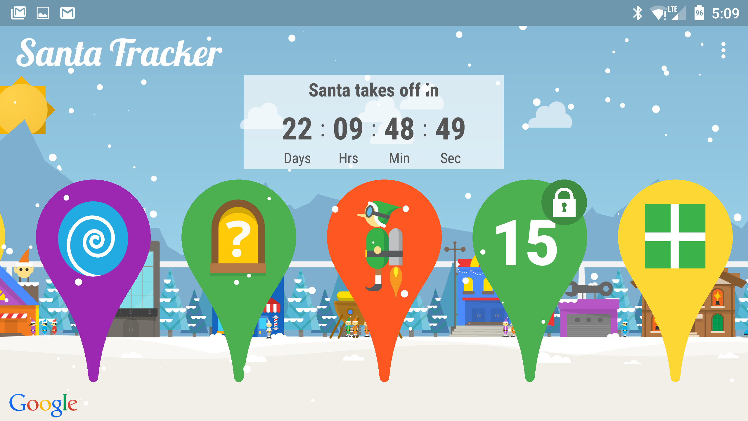 Google's Santa Tracker 2.0 Slides Down The Play Store Chimney