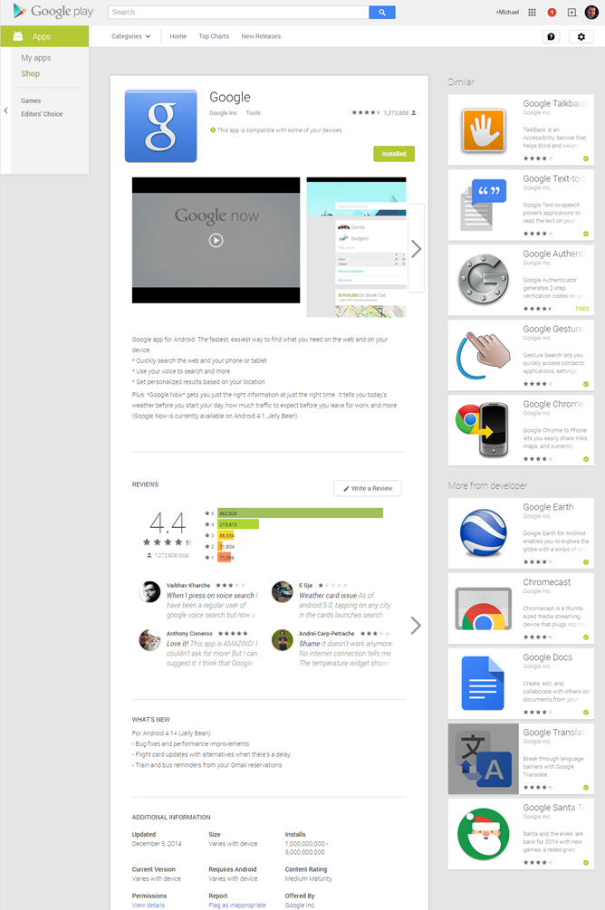 The Google Play Store's App Page Layout On The Web Has Changed For Some ...