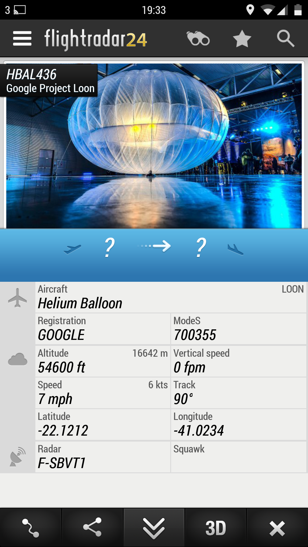 Google's Project Loon Balloons Surface In Popular Flight Tracking App ...