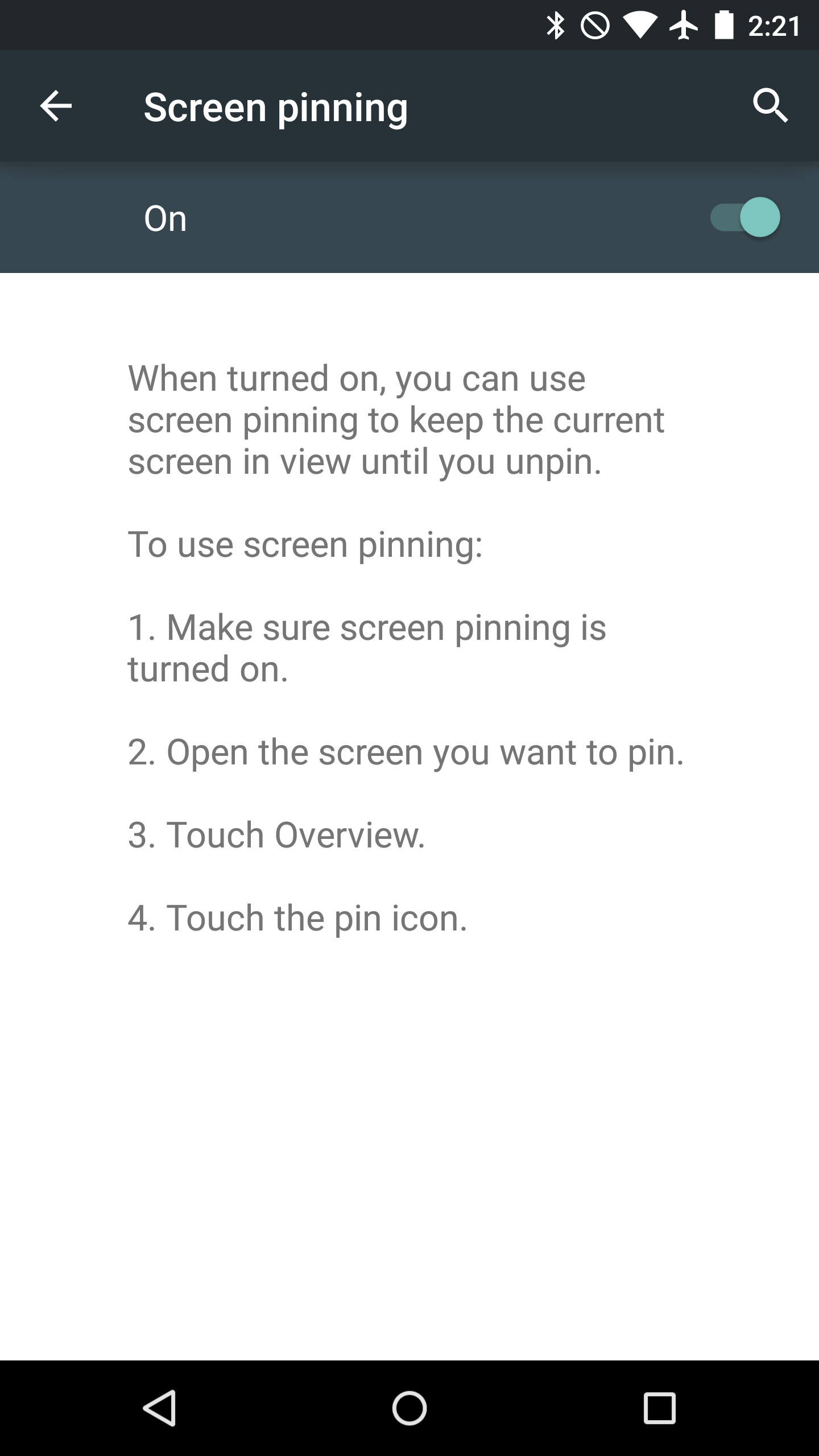 [Android 5.1 Feature Spotlight] Clearer Instructions And Less Hassle In The Screen Pinning ...