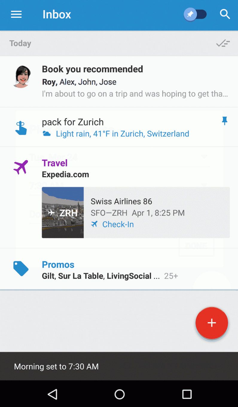 Inbox By Gmail Gets Support For Custom Snooze Times
