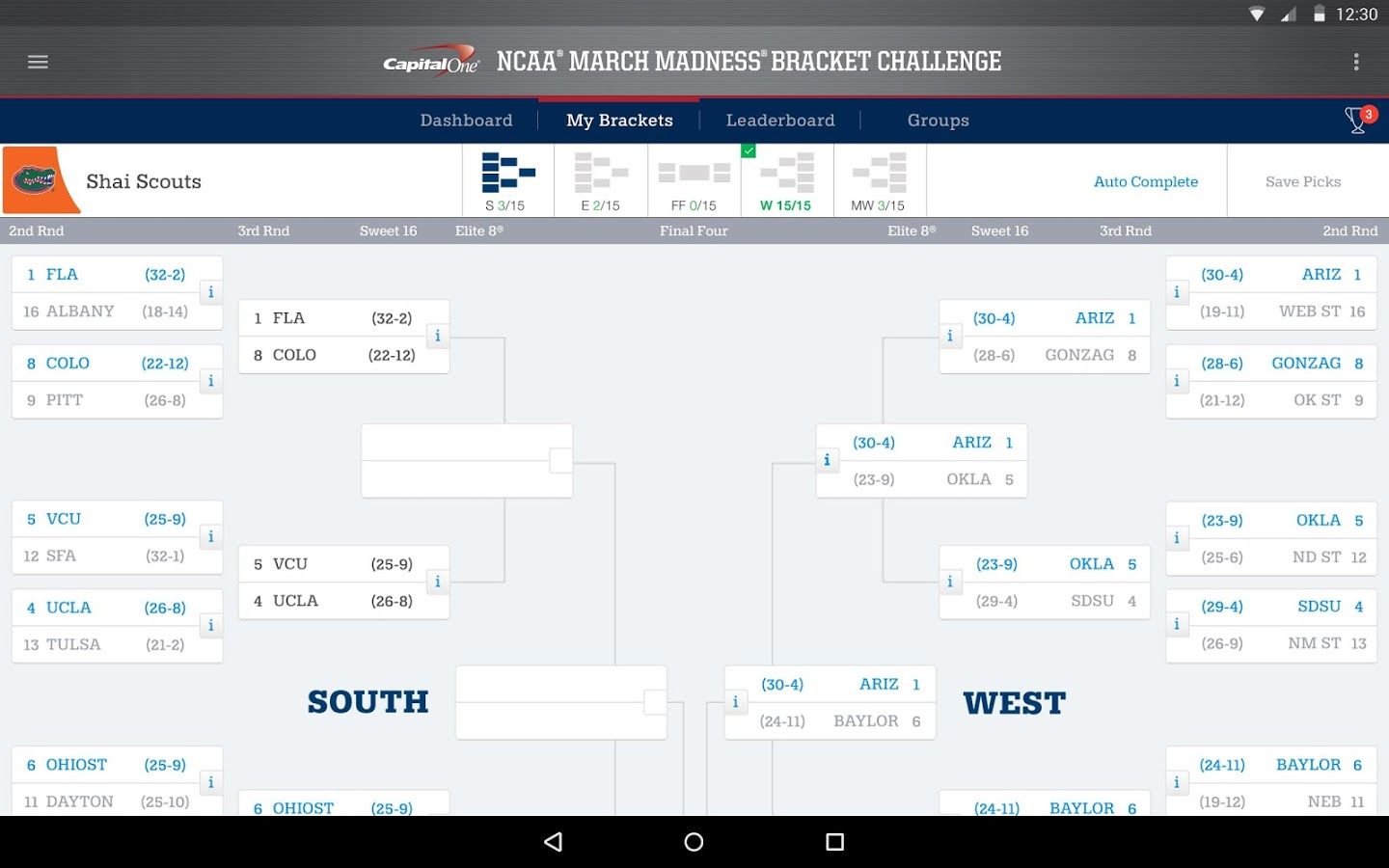Official NCAA March Madness App Gets 2015 Schedule And A Material Redesign