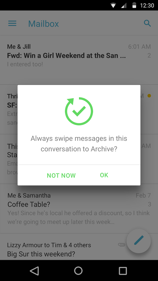 Mailbox Goes Material Design In Version 2.0