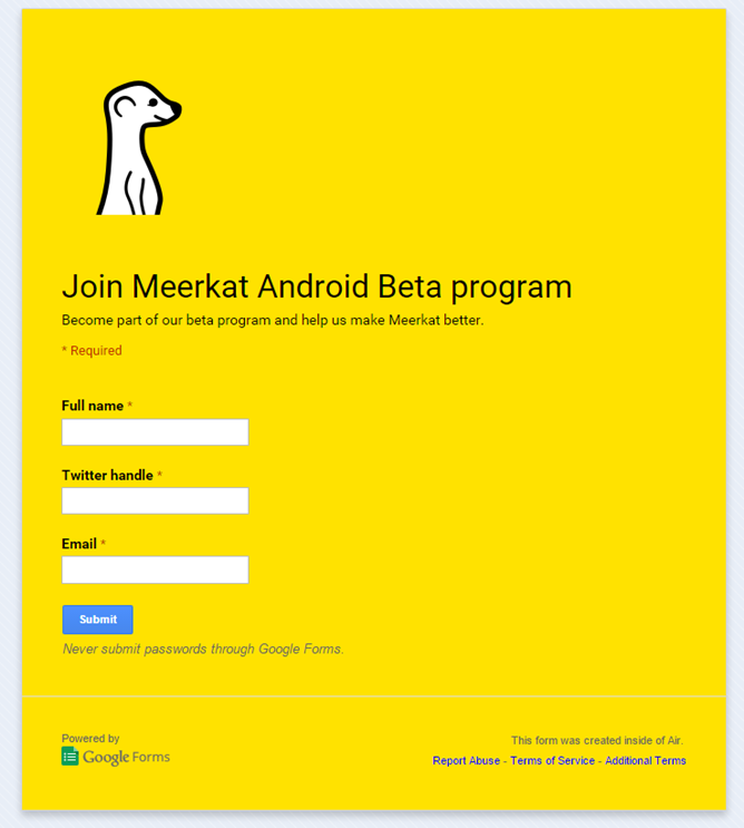 Meerkat Live Video Streaming App Now Available On Android As An Invite ...