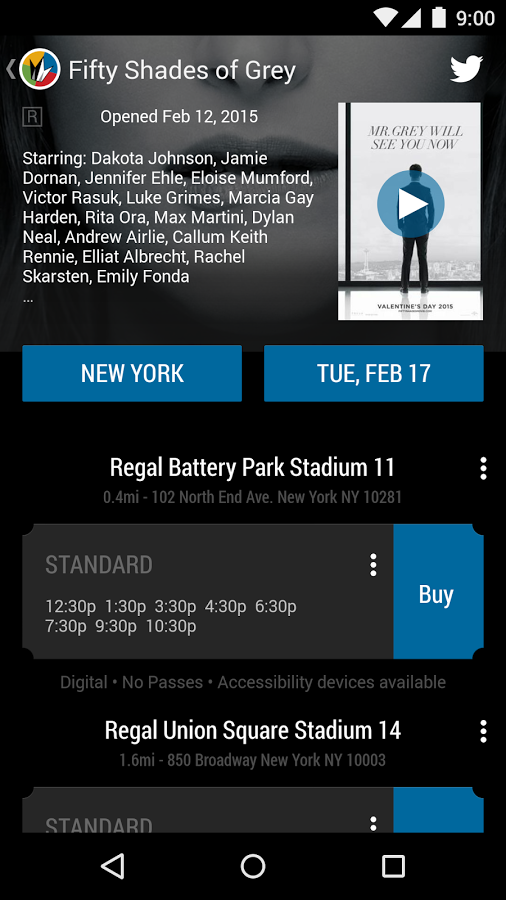 Regal Cinemas Shows How An Android App Is Done Right With A Material ...