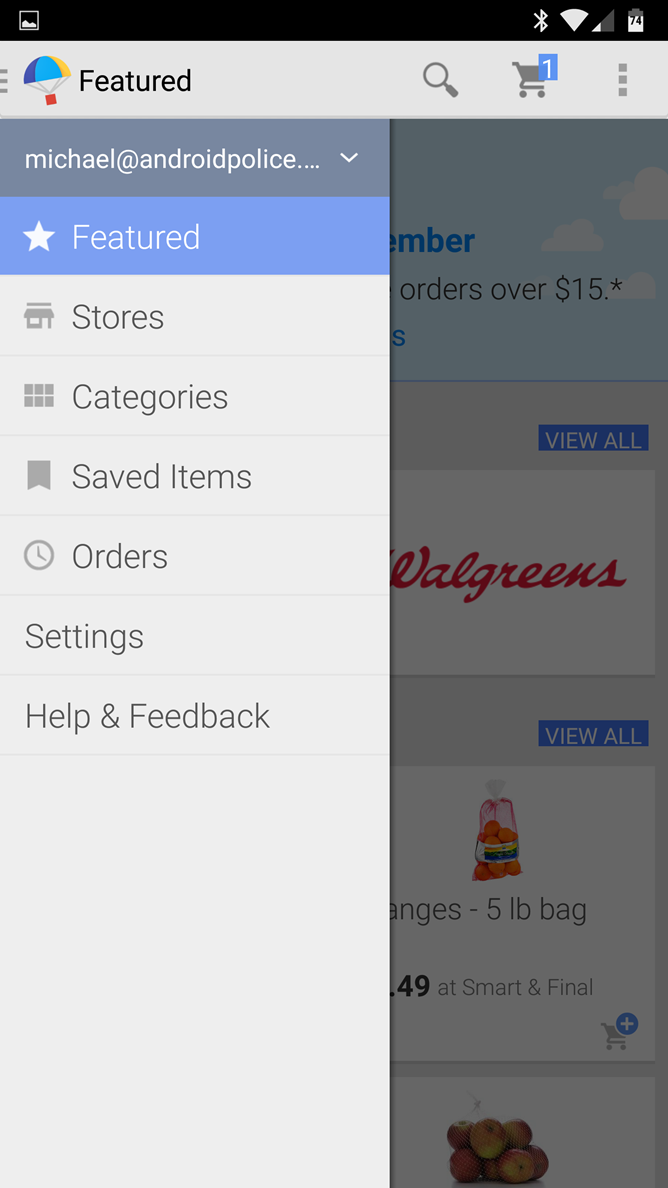 [APK Download] Google Shopping Express Goes Material For Version 3.0