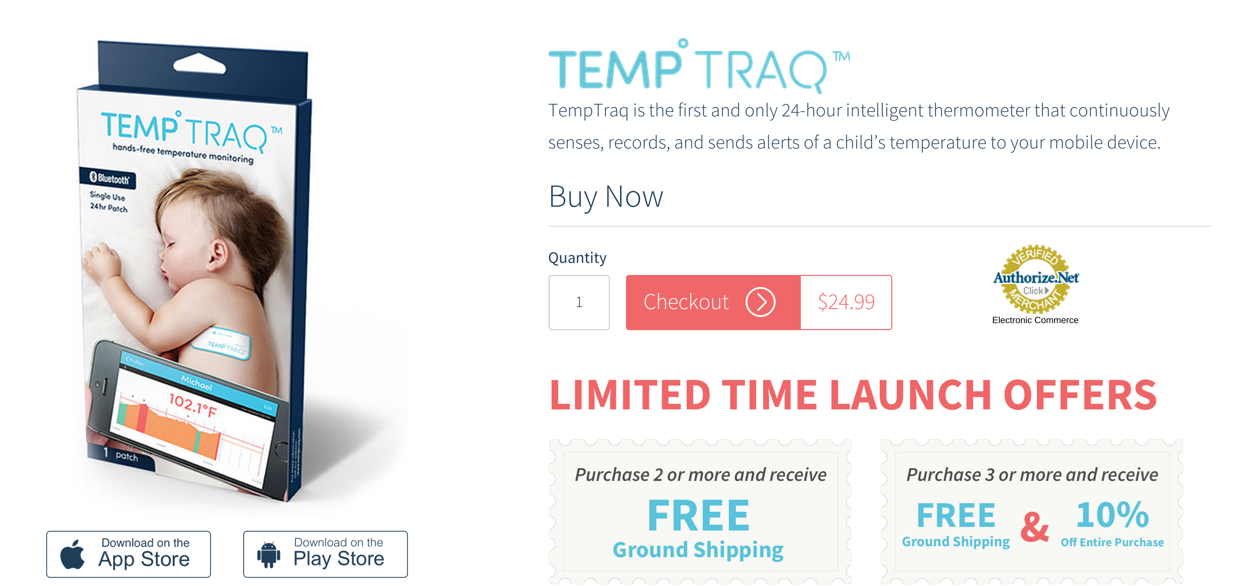 You Can Now Adhere A TempTraq Bluetooth Thermometer To Your Child's ...