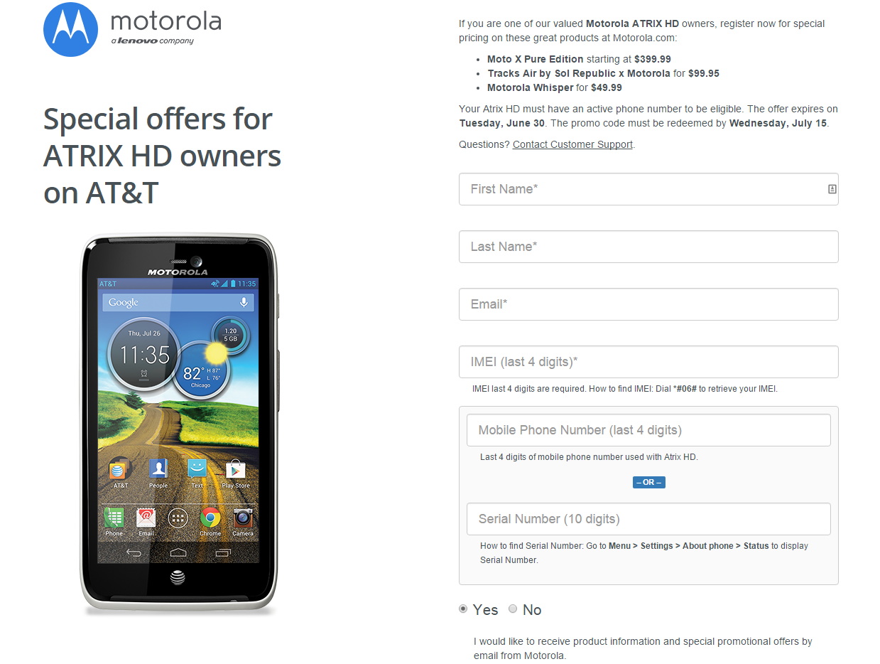 Motorola Offers Atrix HD Owners $100 Off A Moto X To Apologize For ...