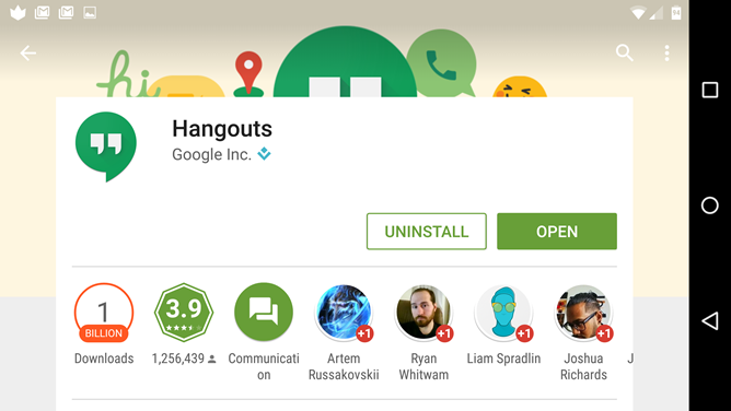 Google Hangouts Passes 1 Billion Installations On The Play Store