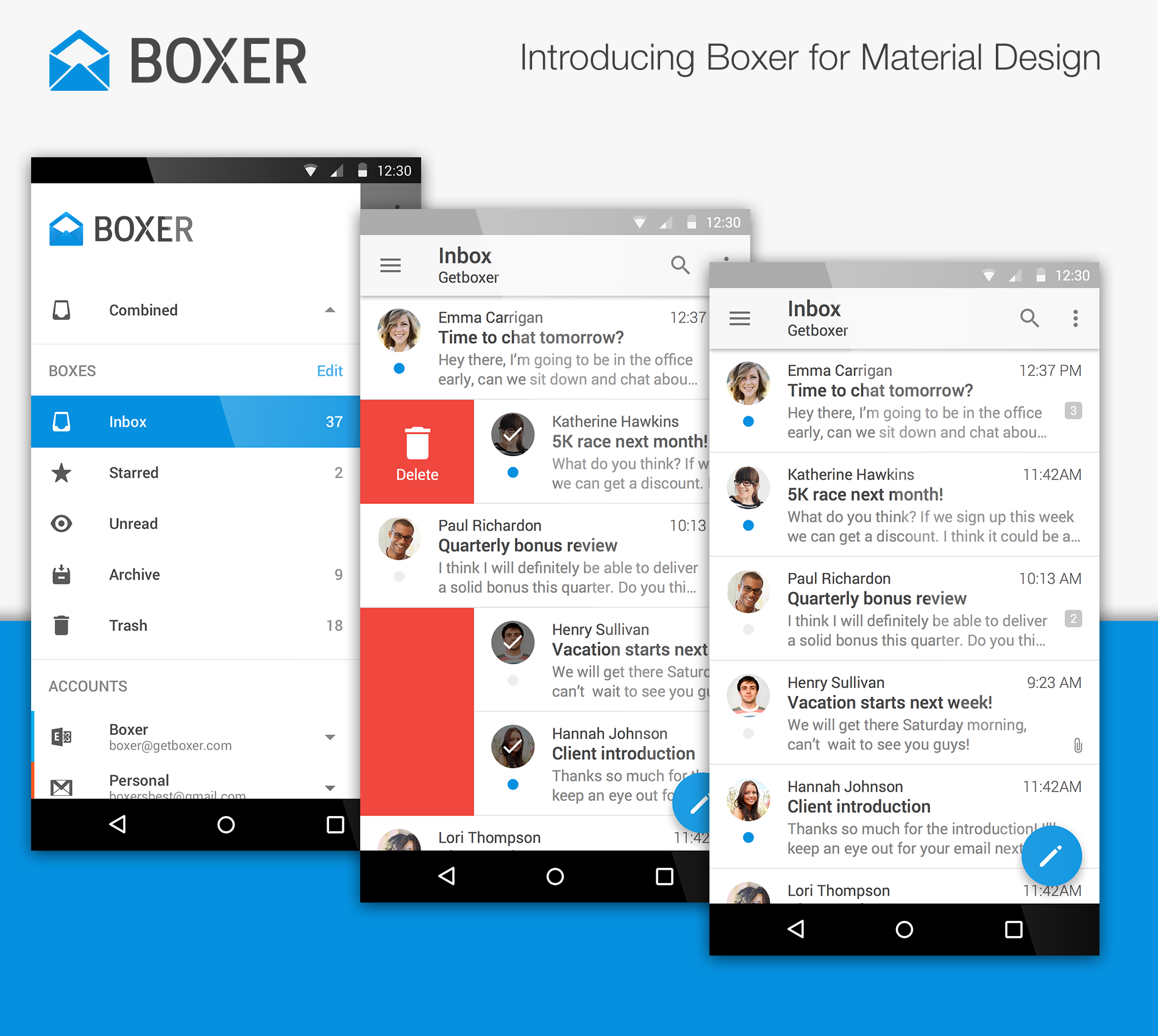 Boxer Material Design Update Rolling Out Now In The Play Store, Headed ...