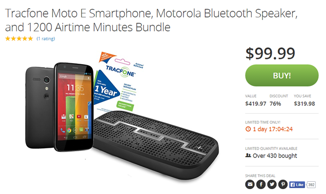 [Deal Alert] Get A First-Gen Moto E From Tracfone, 1200 Airtime Minutes ...