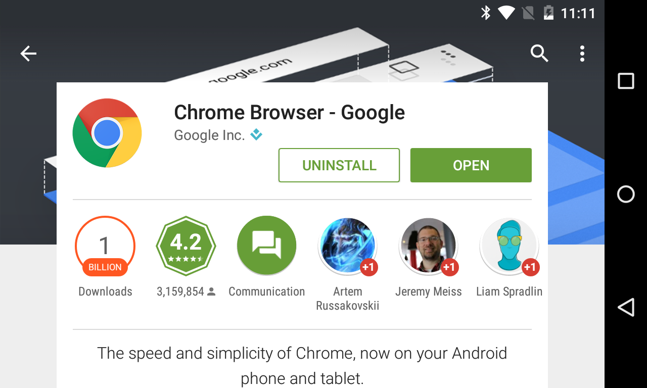 Chrome For Android Hits 1 Billion Installs On The Play Store