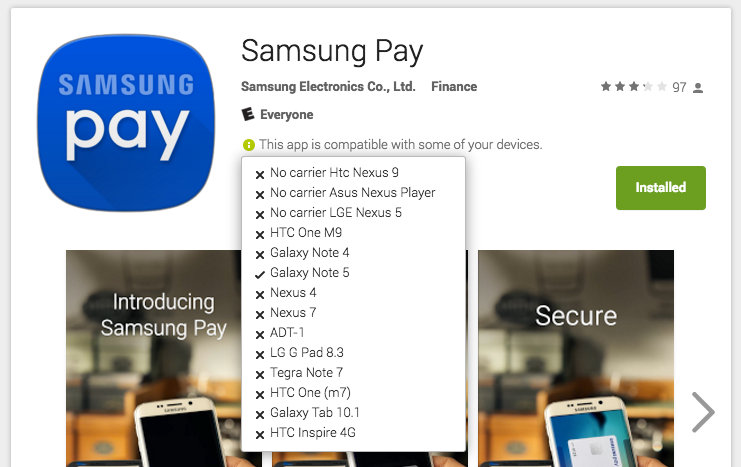 Samsung Pay App Arrives In The Play Store For The Four Already ...
