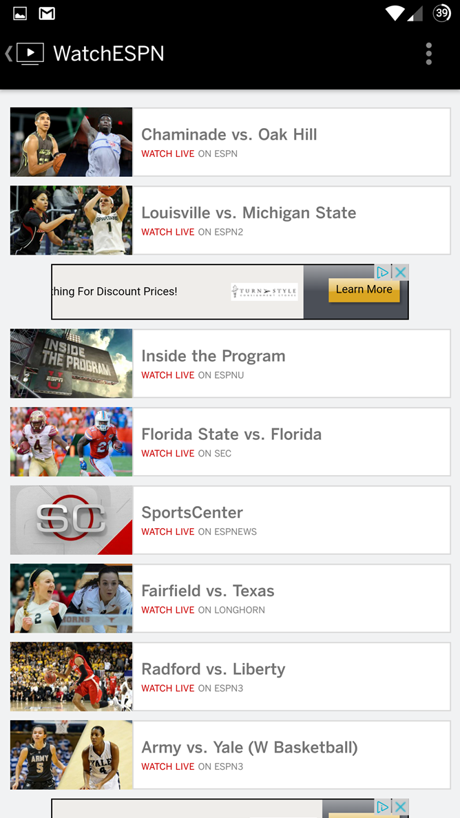 ESPN Android App Adds WatchESPN TV Streaming For Cable And Satellite ...