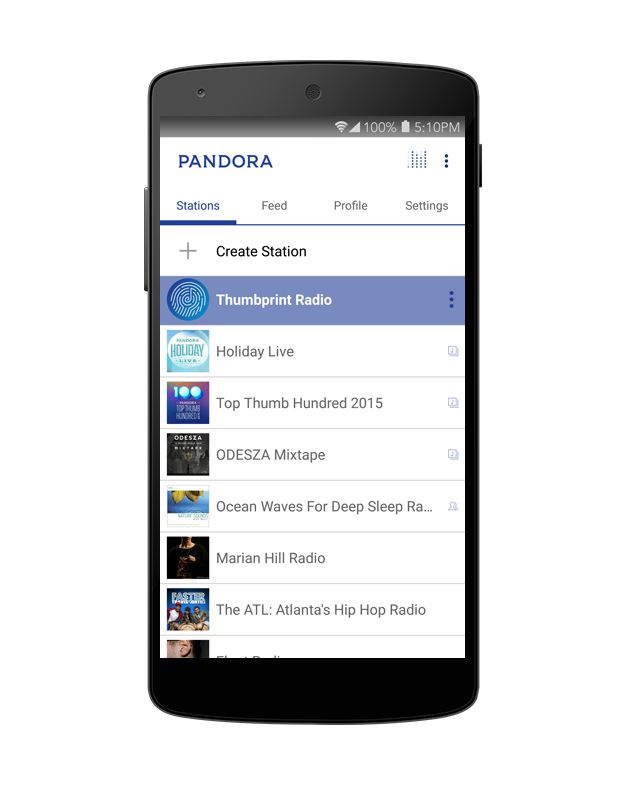 Pandora Introduces Thumbprint Radio, A Station Based On Every Song You ...