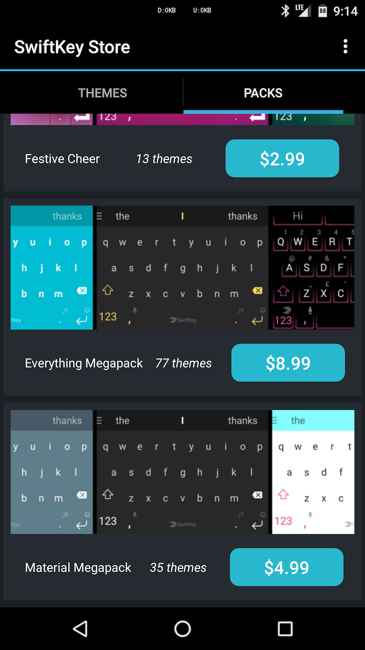 SwiftKey Offers "Holiday Presents" Theme Pack For Free And "Everything ...