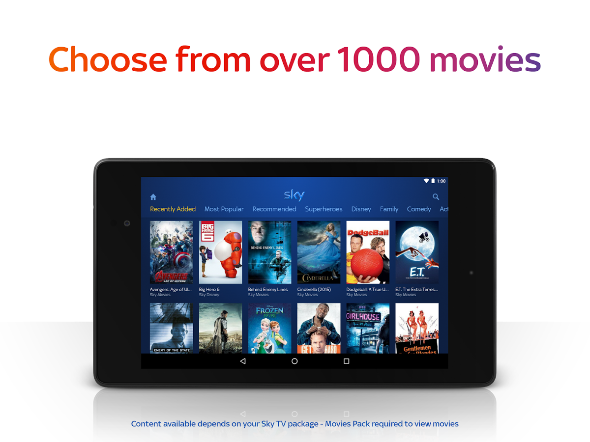 Sky Go Android App Gets A New Homepage, Tablet Interface, And Other ...