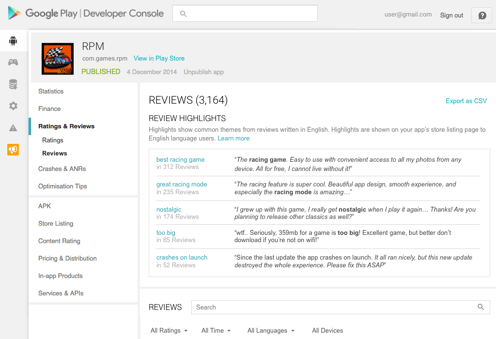 Google Play Developer Console Provides New Tools For Understanding User ...