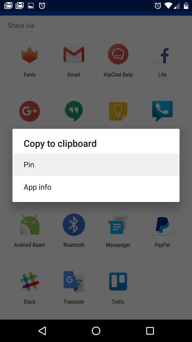 Android N Feature Spotlight: Apps In The Share Menu Can Be Pinned To The Top Of The List