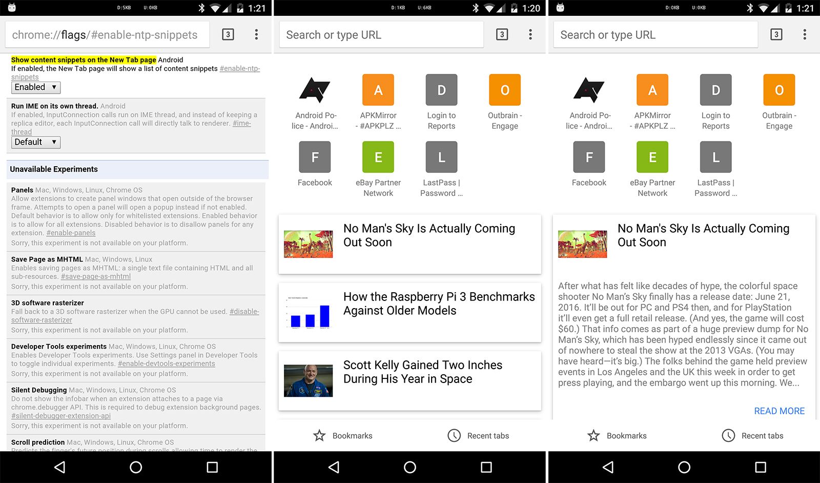 [Neat] Chrome Dev Can Show Web Content Snippets On New Tab Page After Toggling A Flag