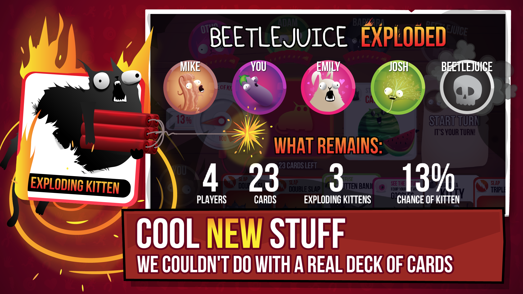 The Oatmeal's Exploding Kittens Card Game Comes To Android