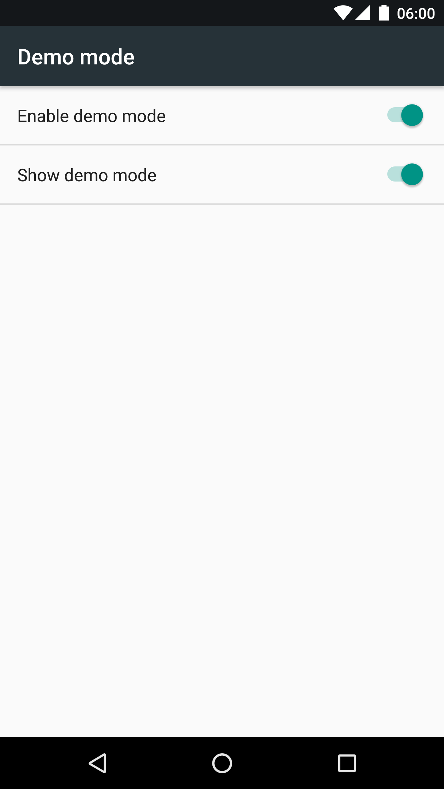 Android N Dev Preview 3: Demo Mode Is Back, Now In Developer Settings