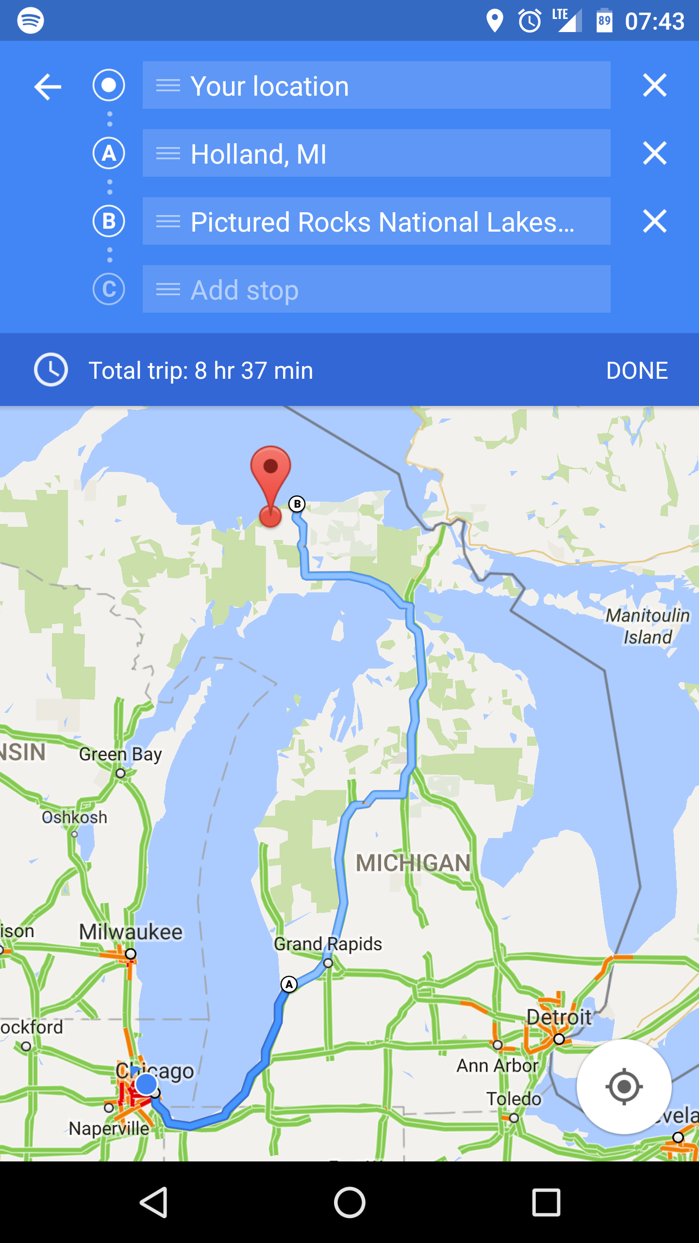Google Maps for Android is finally rolling out multi-waypoint directions