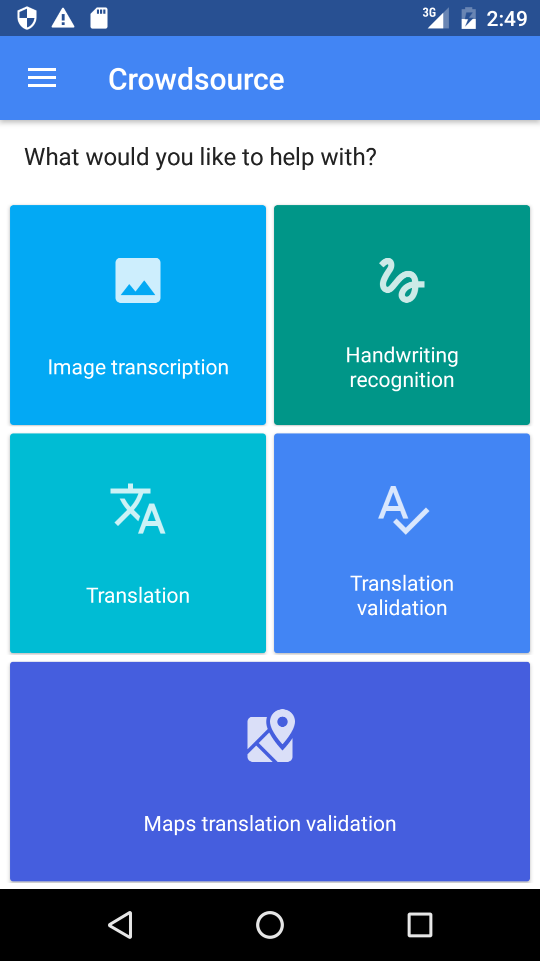 New Google Crowdsource app asks you to help with translation and text ...