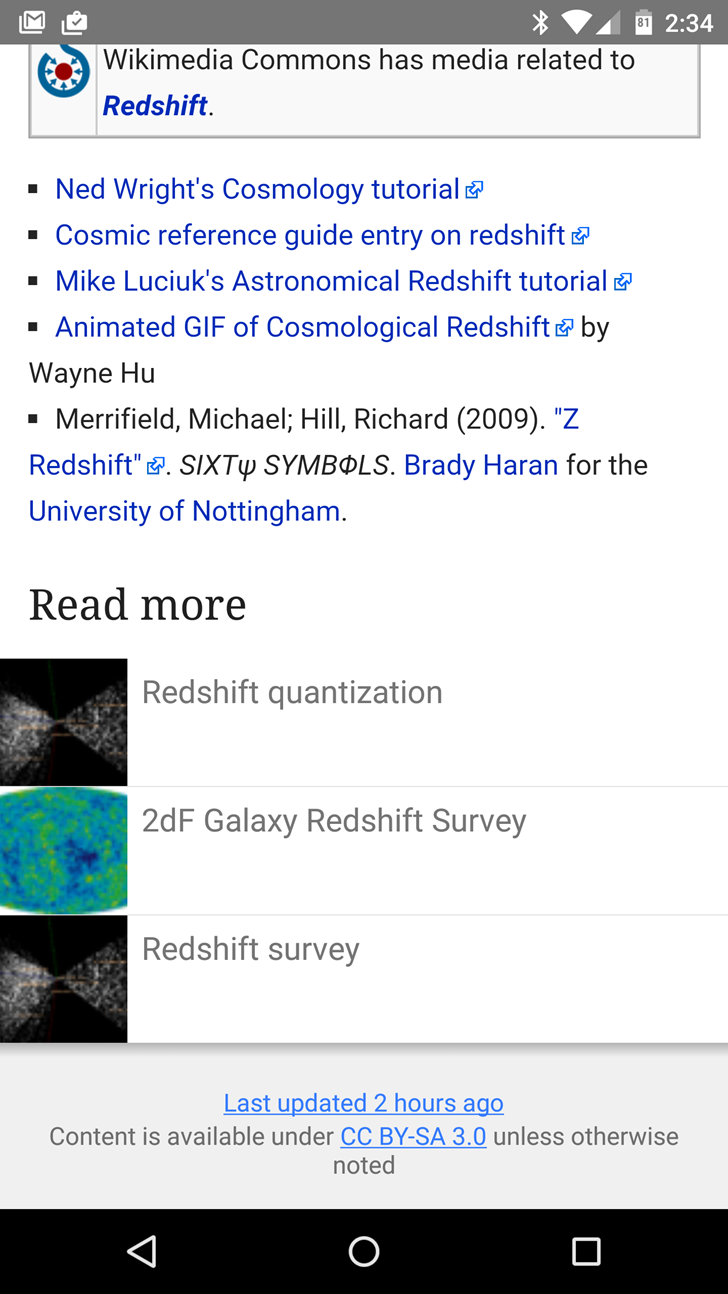 Wikipedia Android app updated with bottom navigation row