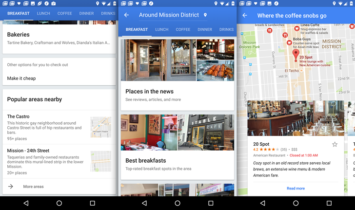 Some Google Maps beta users are seeing a new Explore interface