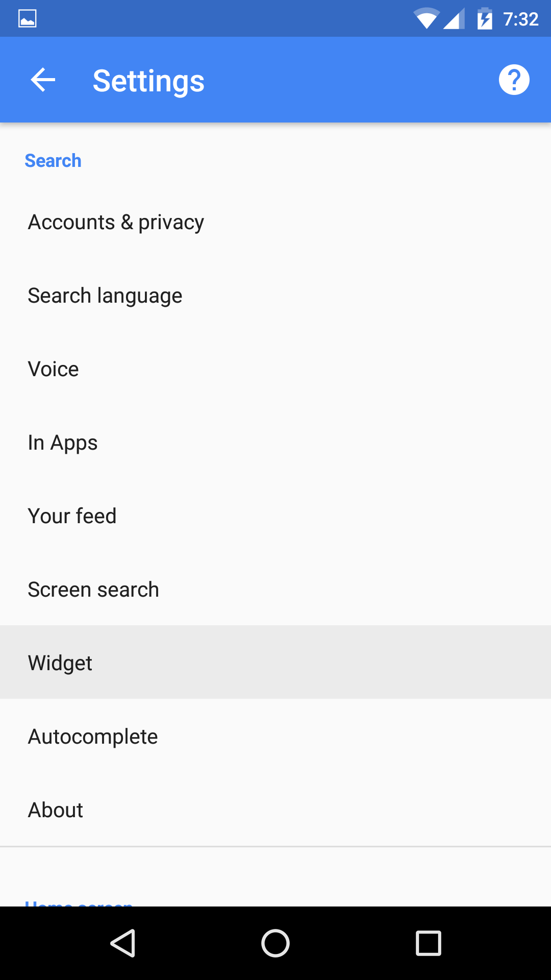 The Google Now Launcher's search widget is getting a transparent sub-widget