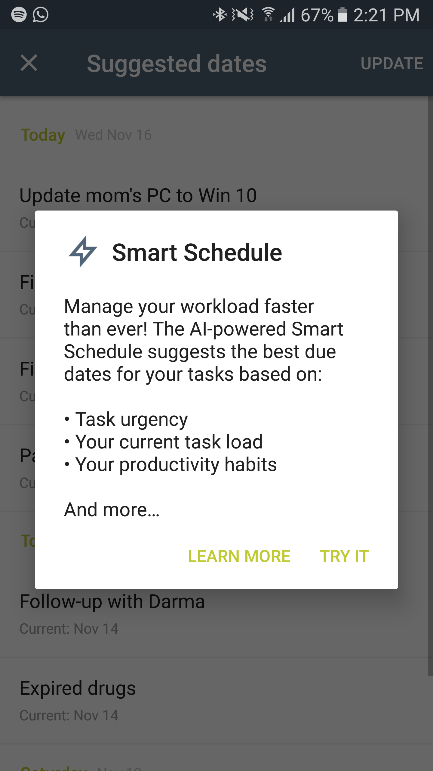 Todoist enlists artificial intelligence to help you schedule tasks