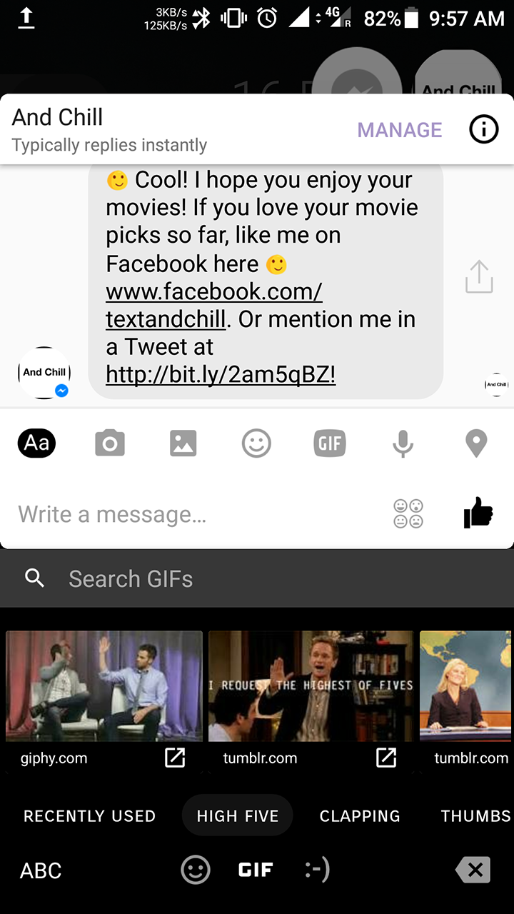 Facebook Messenger can insert GIFs from Google's Gboard