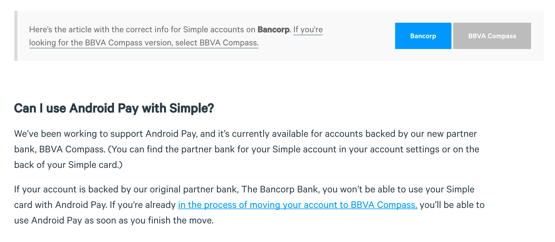 [Finally] Simple now supports Android Pay