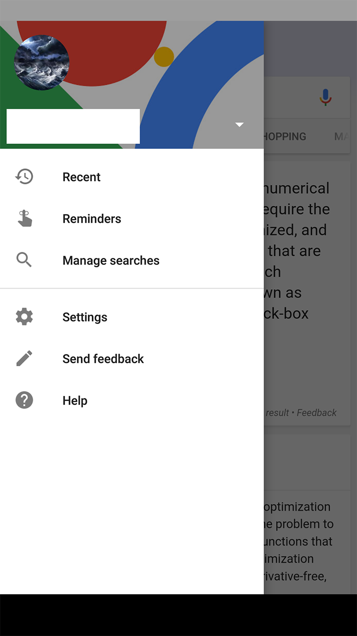 The visual Recent search interface in the Google app appears to be on a ...