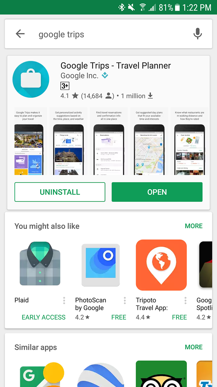 Play Store's large search results card is showing up for more users ...