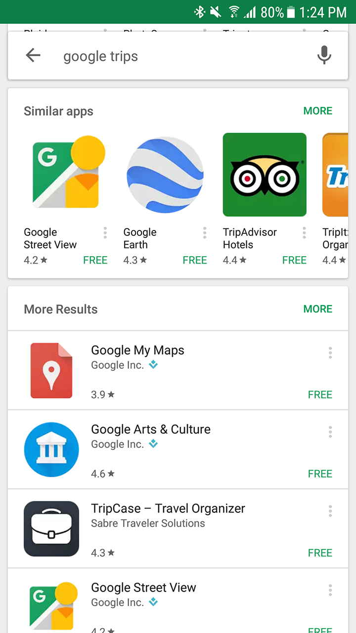 Play Store's large search results card is showing up for more users ...