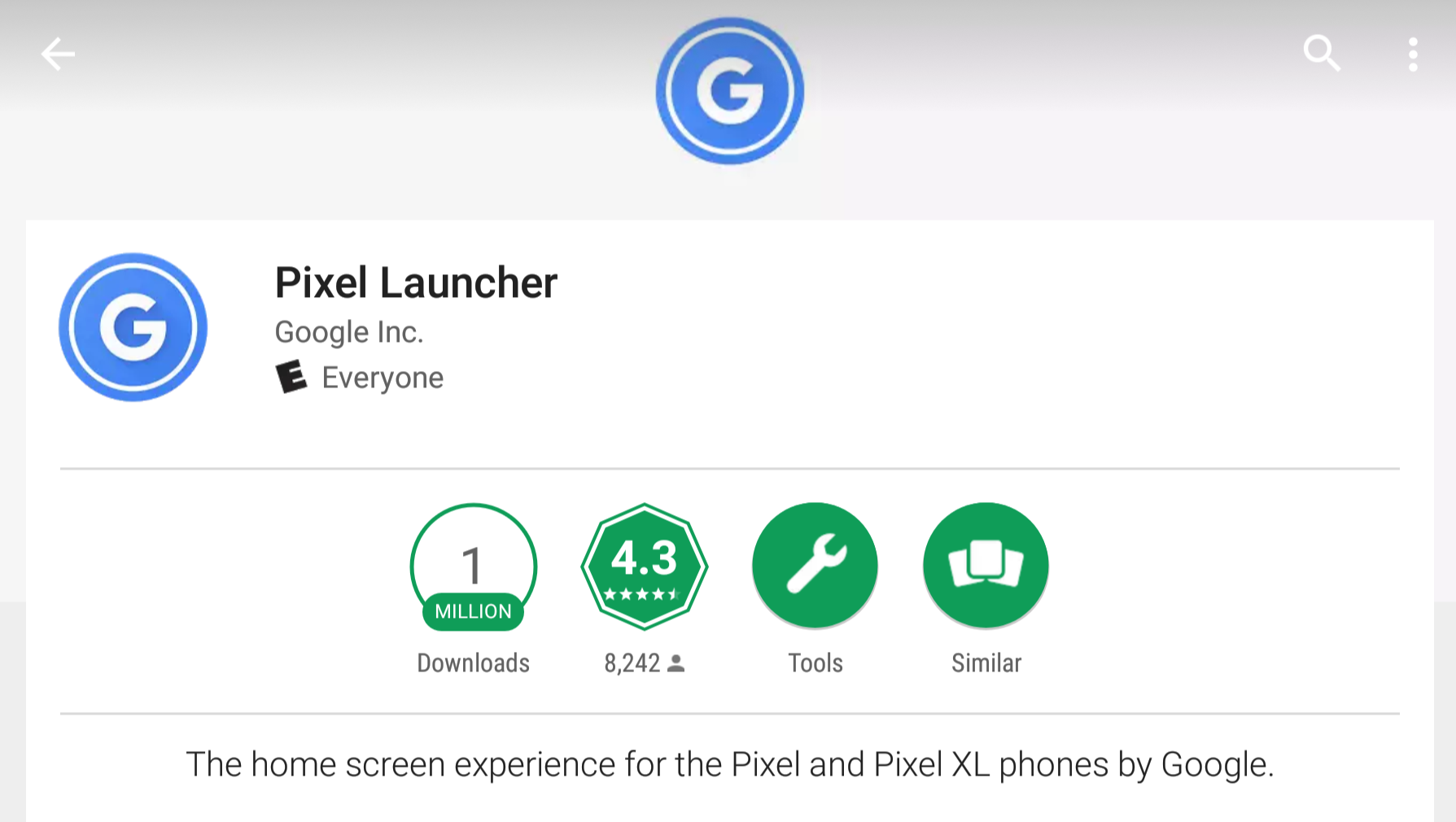 Google has only sold about one million Pixel devices, according to Pixel Launcher download ...
