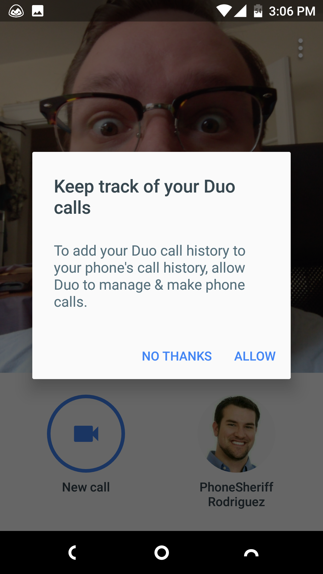 Duo is now asking to integrate with your phone's call history, but it ...