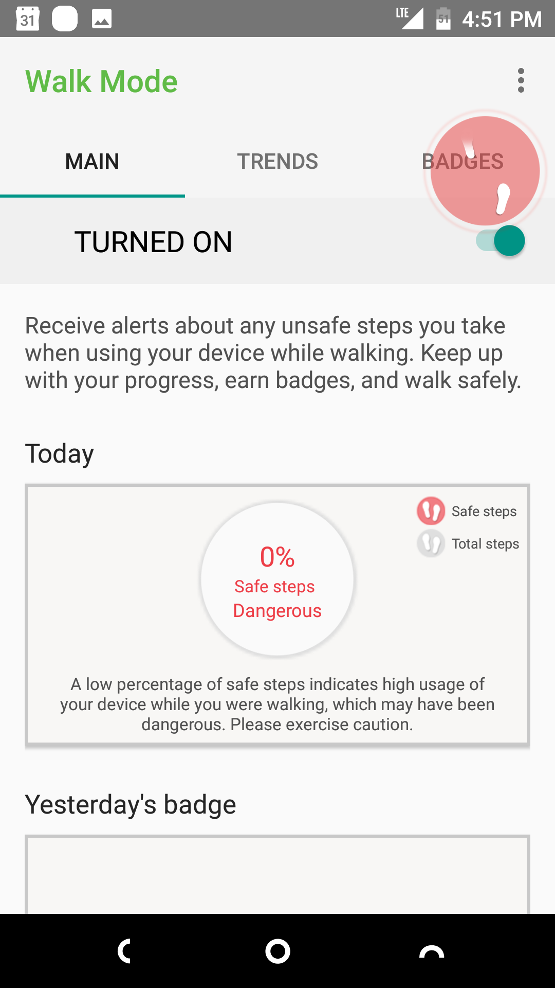 Samsung released a "Walk Mode" app, and it's terrible