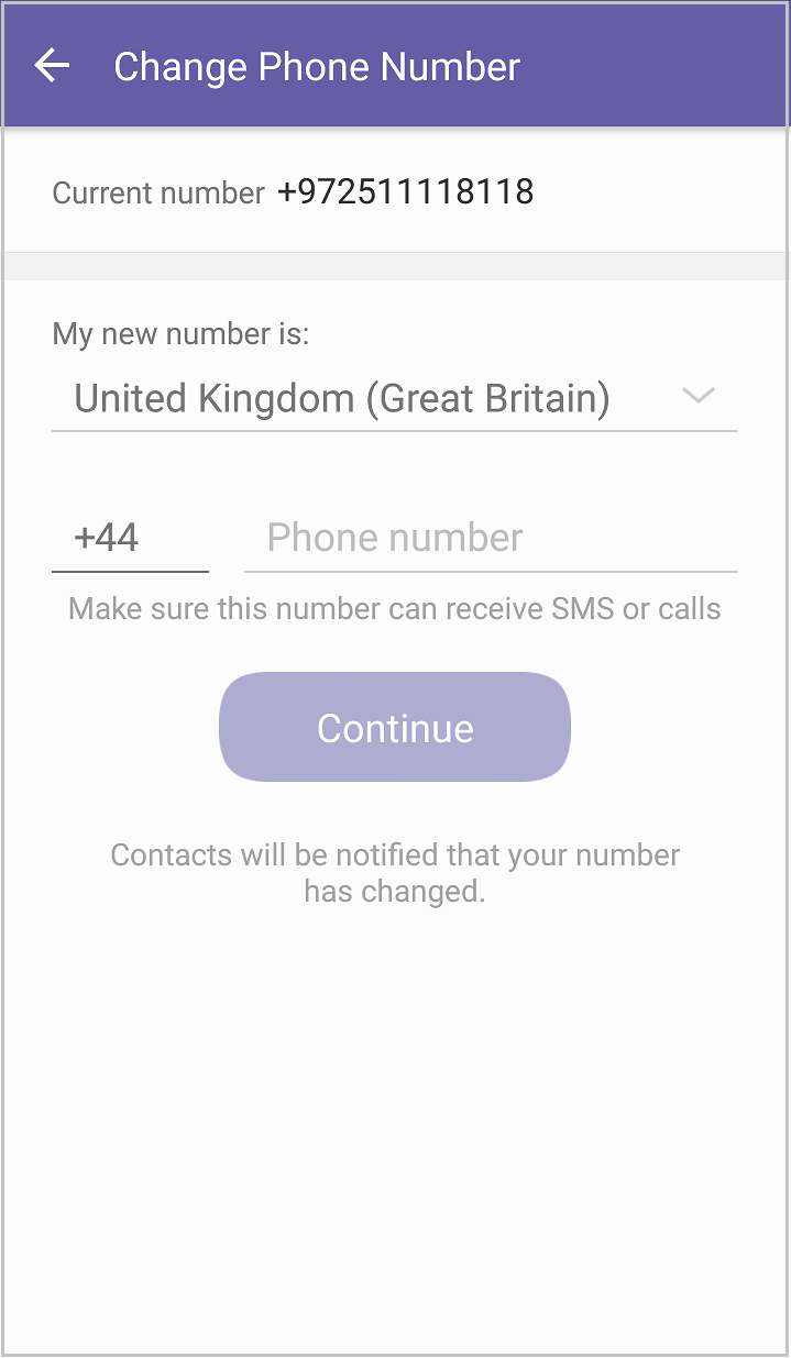 Viber has made it possible to change your number without losing data ...
