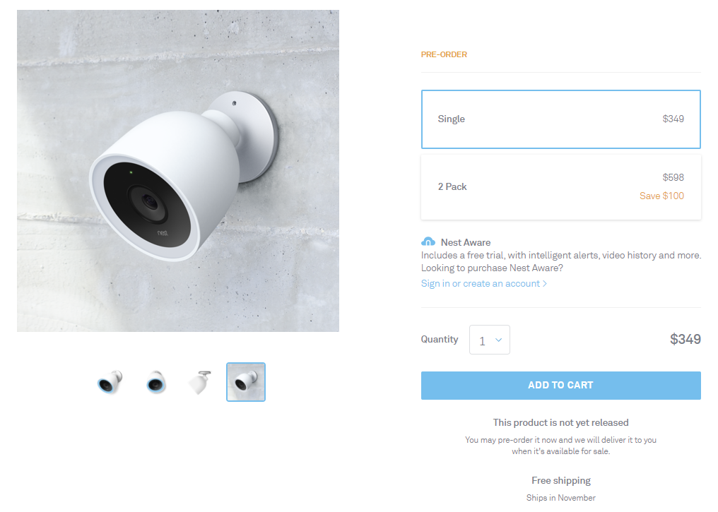 The Nest Cam IQ Outdoor is a $349 outdoor security camera with facial ...