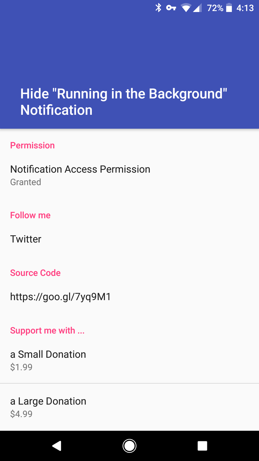 This free app hides Android Oreo's "running in the background" notification