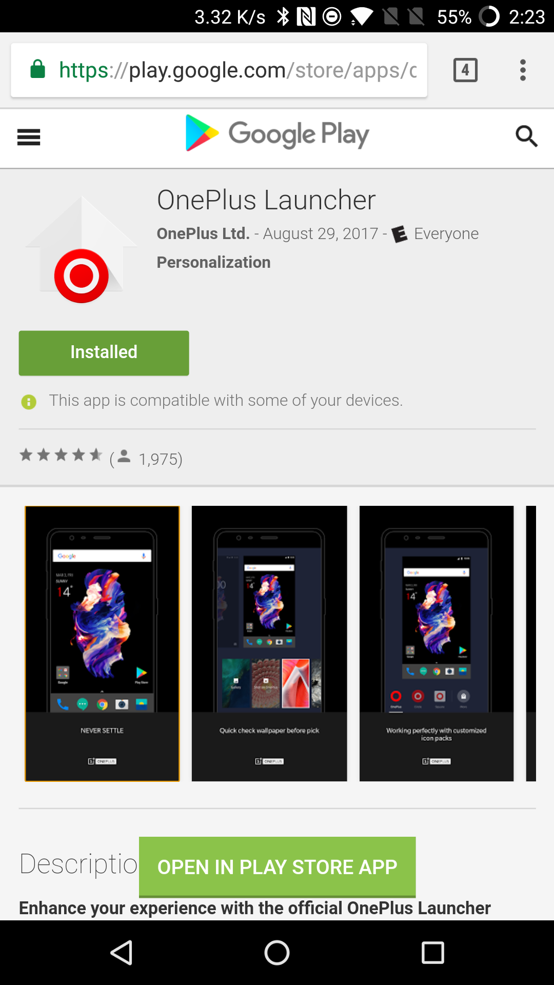 Google adds "Open in Play Store" button to Play Store mobile site