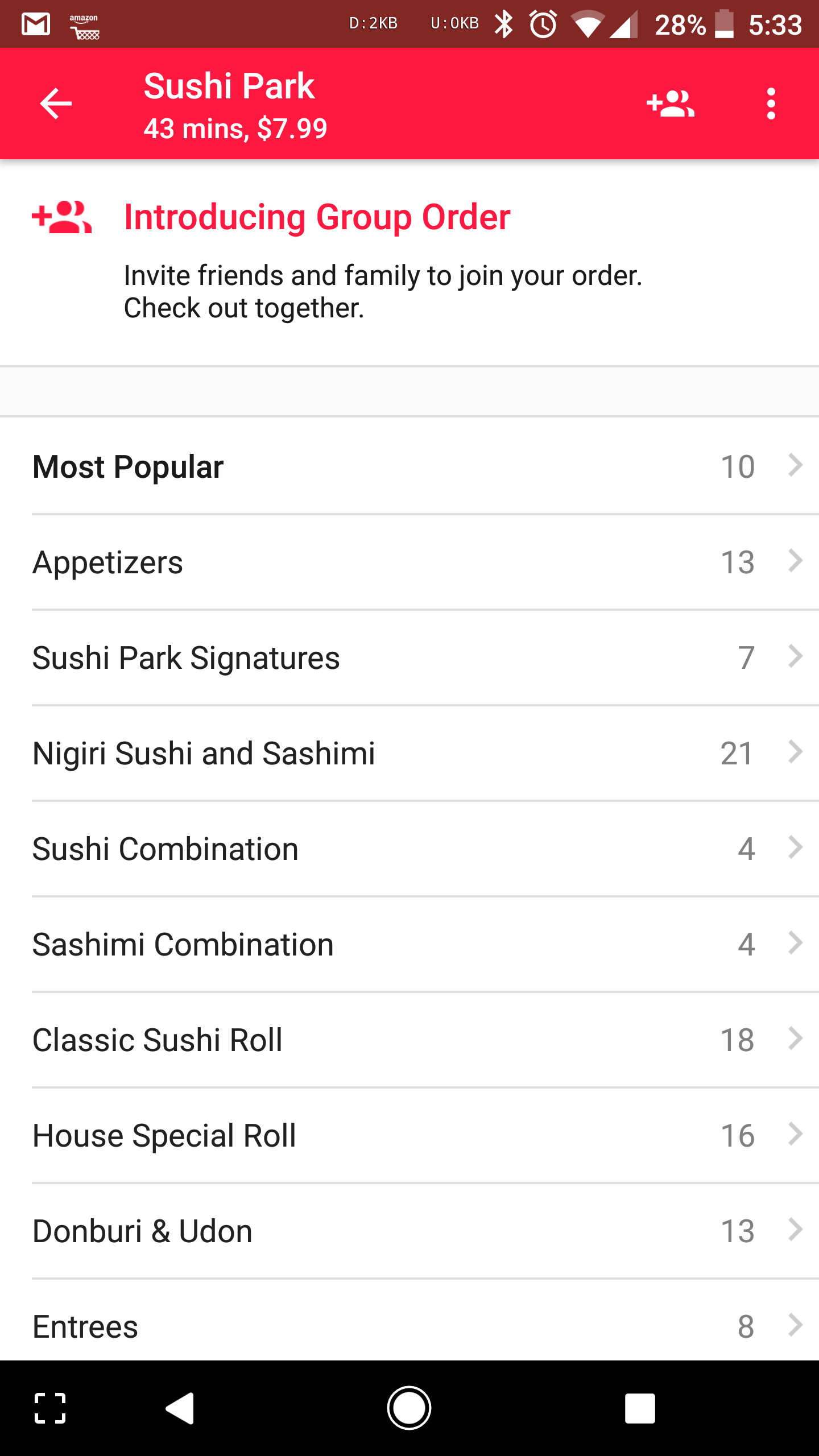 DoorDash, the food delivery service, adds group orders to its Android app