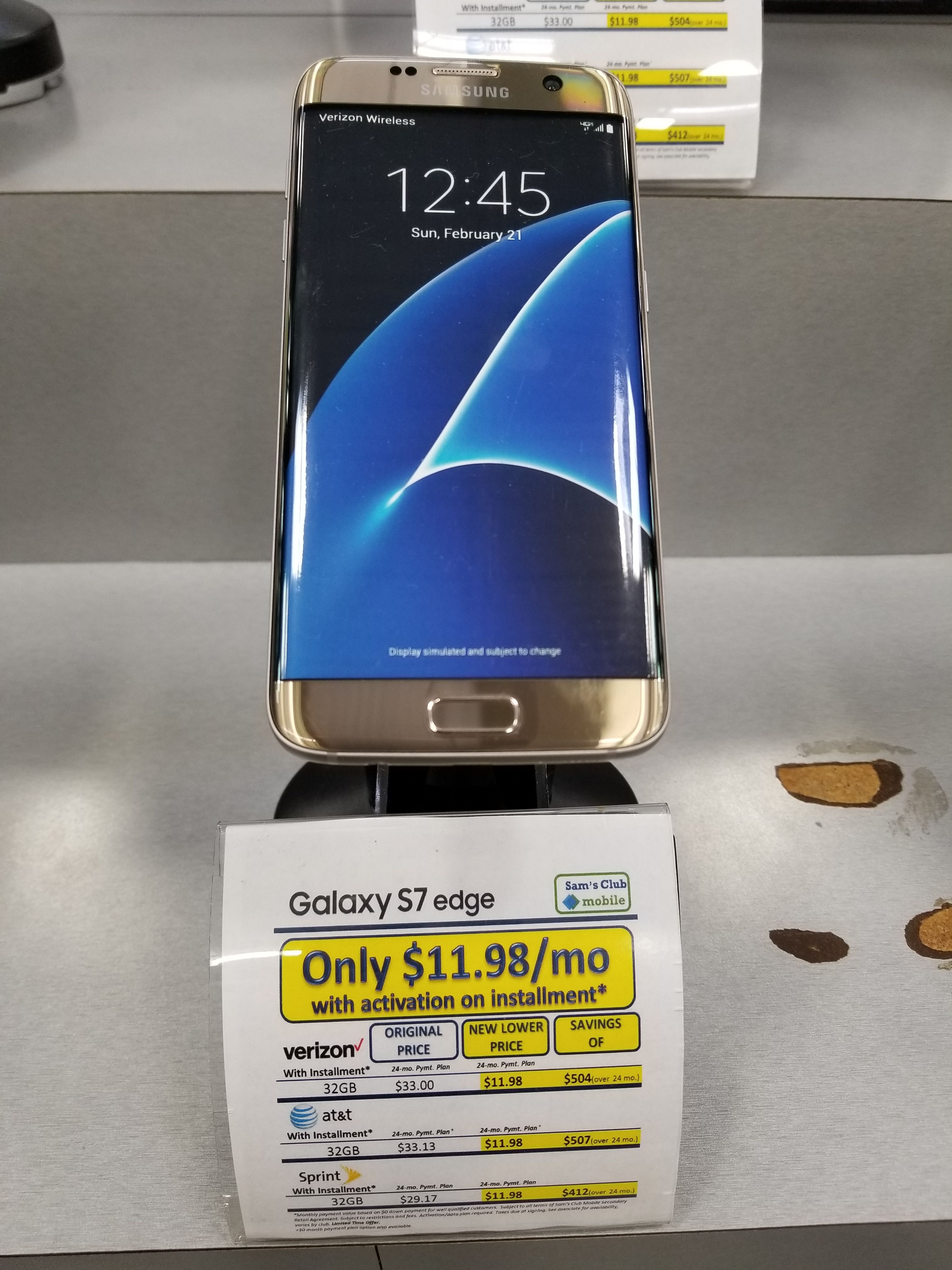 [Deal Alert] Get a Sprint Galaxy S7 edge from Sam's Club for $287.52 ...