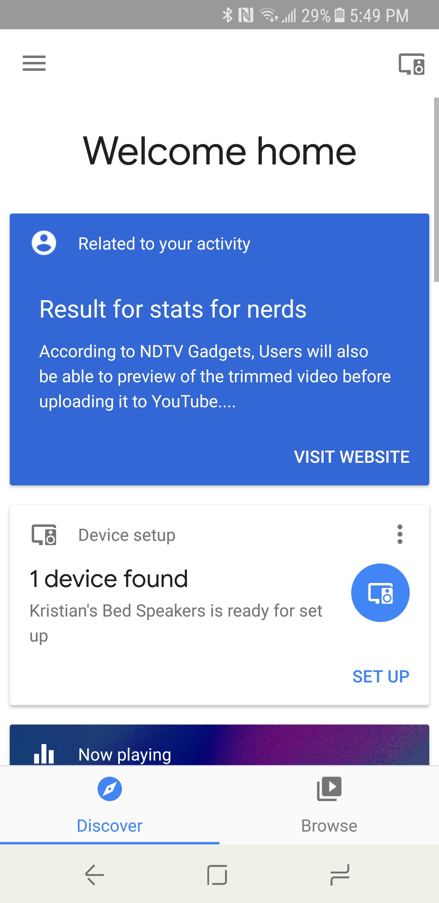 Google Home 1.25.81.13 brings complete redesign with Discover and ...