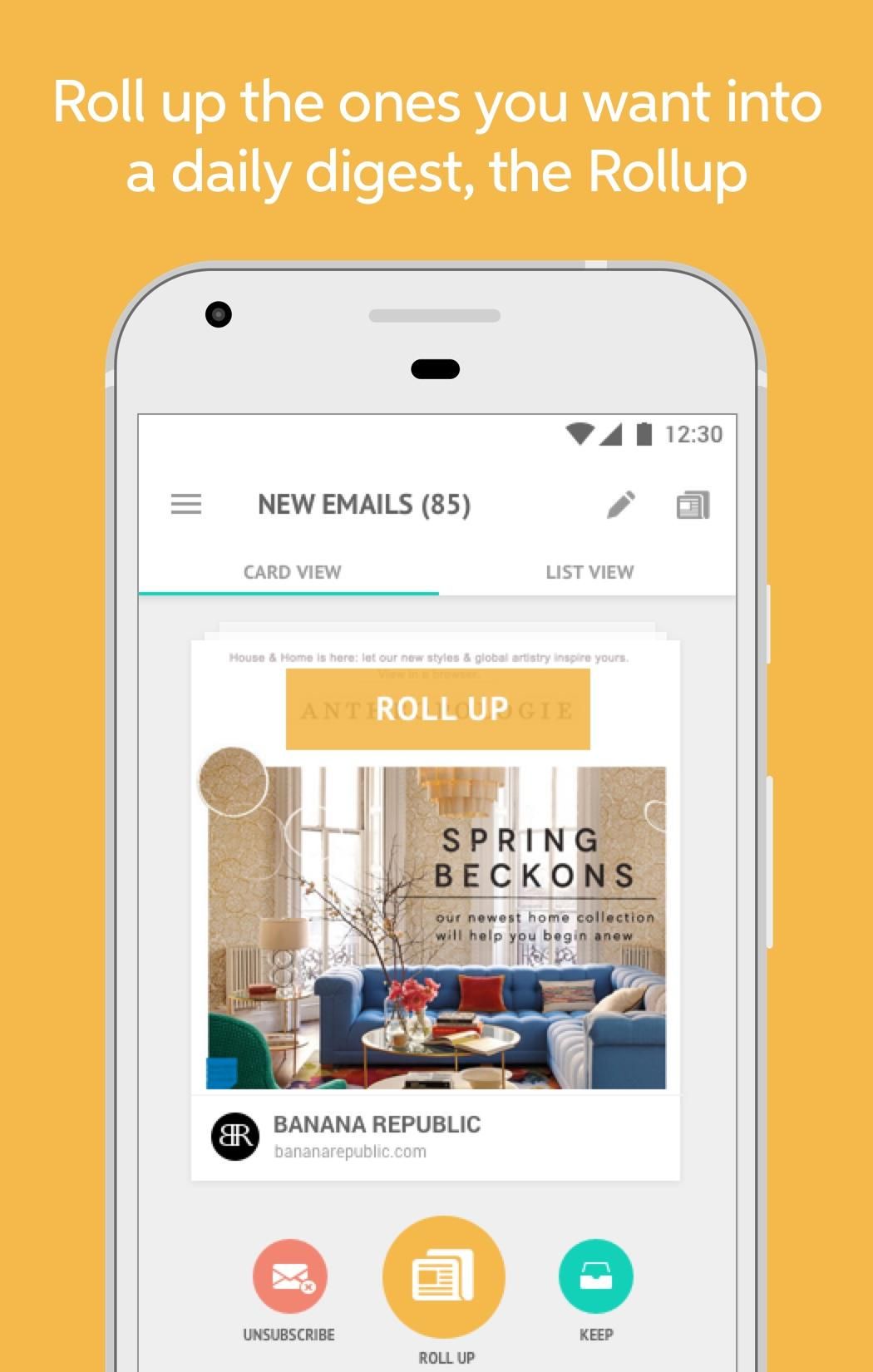 Unroll.me app arrives on Android to save you from a cluttered inbox