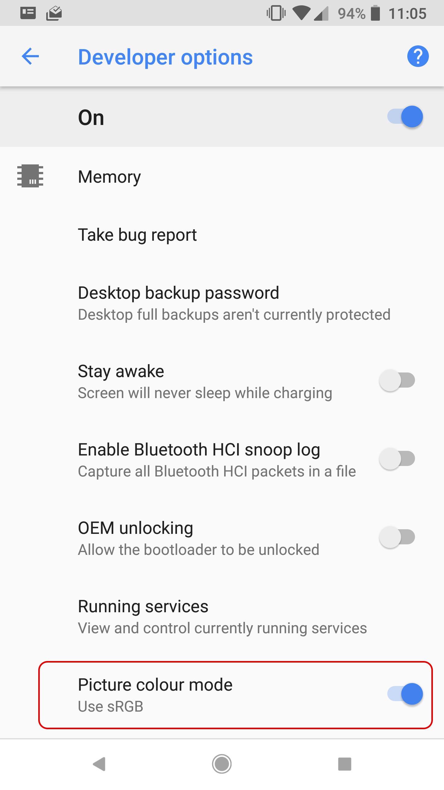 Android 8.1 feature spotlight: DP2 restores the sRGB toggle in ...