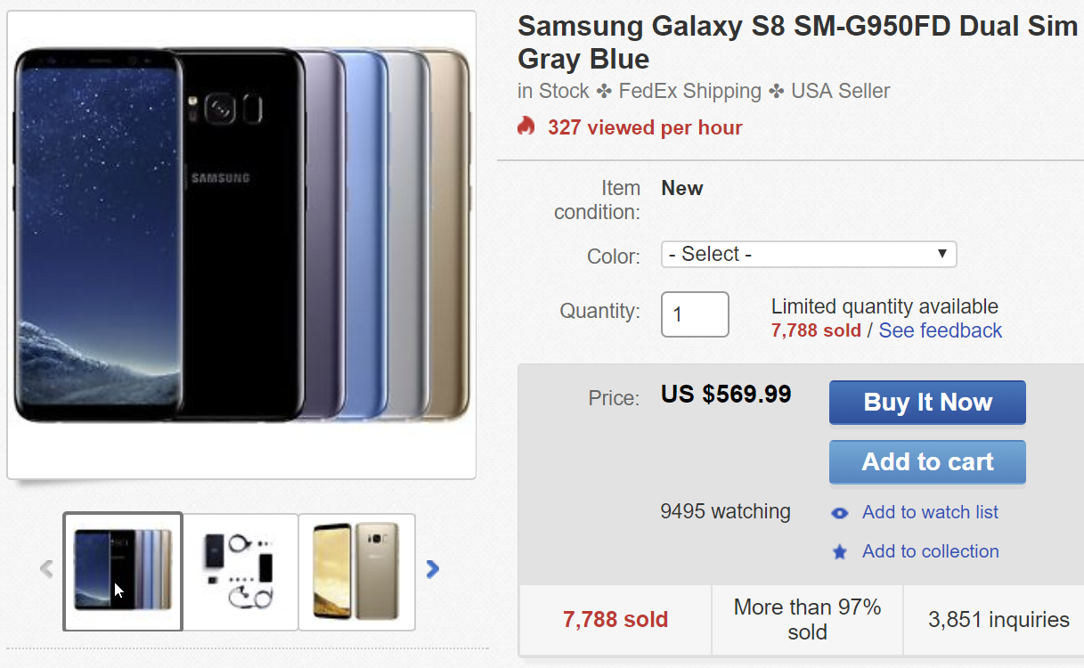 [Deal Alert] Dual-SIM Samsung Galaxy S8 G950FD for $569.99 and S8 Plus ...